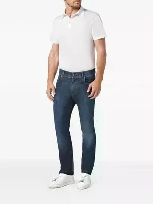 BILLIONAIRE Straight Jeans With Embroidered Logo - Blue