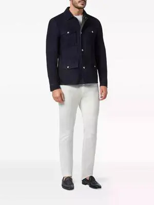 BILLIONAIRE Button-up Suede Jacket