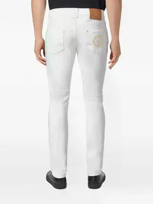 BILLIONAIRE Five-pocket Jeans With Monogram Embroidery