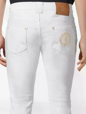 BILLIONAIRE Five-pocket Jeans With Monogram Embroidery