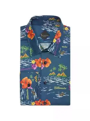 BILLIONAIRE Floral-print Shirt - Blue