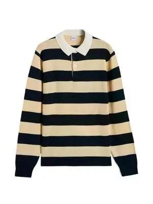 Aspesi Striped Polo Shirt - Blue