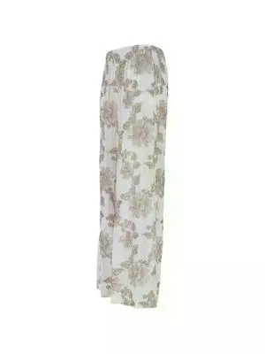 KAOS Floral-print Wide-leg Trousers