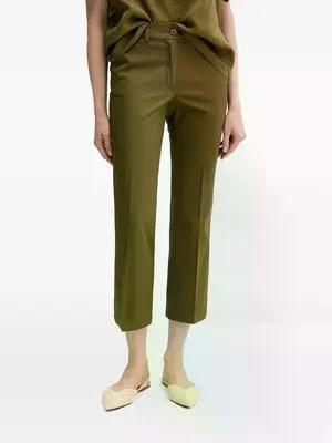 Sisley Cropped Trousers - Green