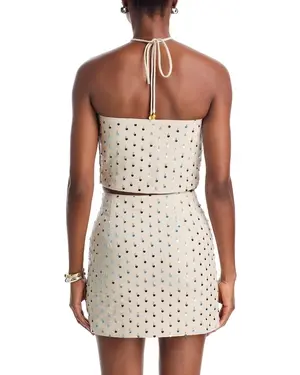 Line & Dot Sunstone Embellished Halter Top
