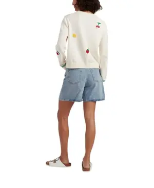 Chinti & Parker Snoopy Intarsia Cotton Sweater - Cream