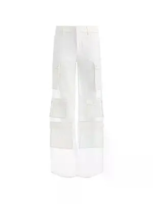 Alice + Olivia Olympia Sheer Cargo Trousers - Brown