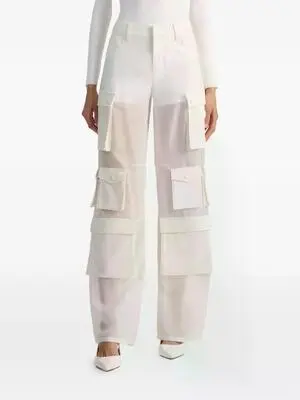 Alice + Olivia Olympia Sheer Cargo Trousers - Brown