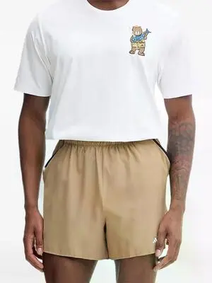 Adidas Logo-print Shorts - Brown