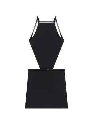 COURREGES Cut-out Halterneck Dress - Black