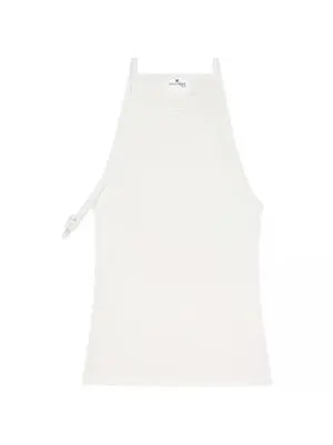 COURREGES Halterneck Ribbed Tank Top