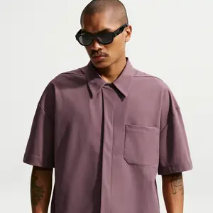 Nike 24.7 Perfectstretch Dri-fit Uv Button-up Shirt - Purple