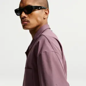 Nike 24.7 Perfectstretch Dri-fit Uv Button-up Shirt - Purple