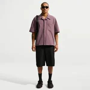 Nike 24.7 Perfectstretch Dri-fit Uv Button-up Shirt - Purple