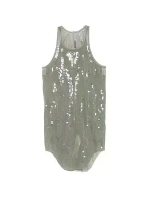 Rick Owens Sequin Embellished Top - Green