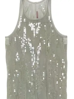 Rick Owens Sequin Embellished Top - Green