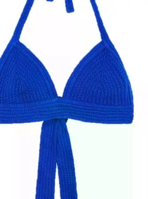 Eric Bompard Crochet Knit V-neck Bikini Top