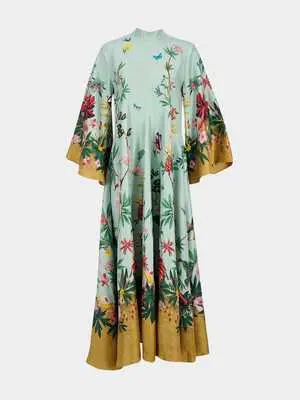 La DoubleJ Zooflora Maxi Magnifico Silk Dress - Multicolour