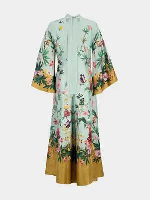 La DoubleJ Zooflora Maxi Magnifico Silk Dress - Multicolour
