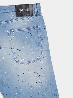 Off-White Relaxed-fit Paint Splatter Jeans