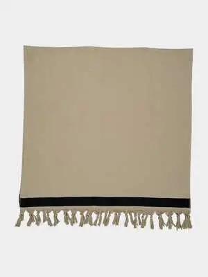 HAOMY Taupe Copacabana Cotton Beach Towel