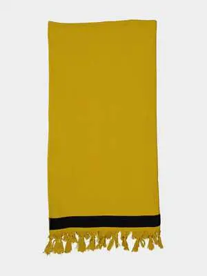 Haomy Ocre Copacabana Cotton Beach Towel - Yellow