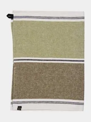 Haomy Khaki Trevise Linen Kitchen Towel - Green