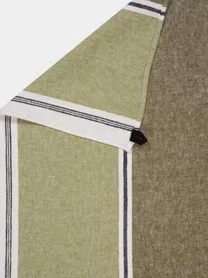 Haomy Khaki Trevise Linen Kitchen Towel - Green