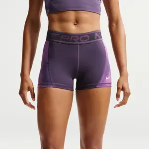 Nike Pro Mid-rise 3" Shorts - Purple