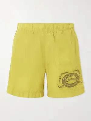 C.P. COMPANY Straight-leg Mid-length Swim Shorts - Yellow