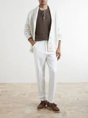 Brunello Cucinelli Cashmere Cardigan - White