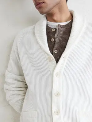 Brunello Cucinelli Cashmere Cardigan - White