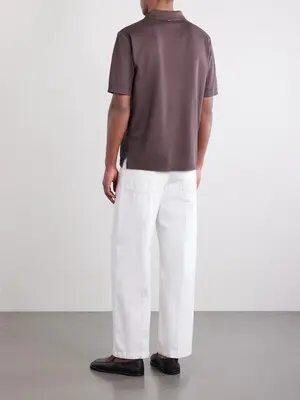 Herno Open-collar Cotton Polo Shirt - Brown