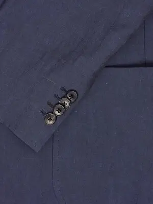 Paul Smith Cotton And Linen-blend Suit Jacket - Blue