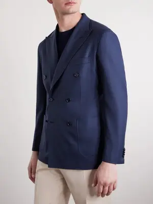 Brioni Double-breasted Wool Suit Jacket