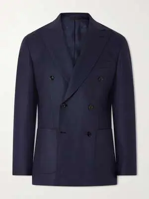 Brioni Double-breasted Wool Suit Jacket