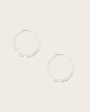 ALLSAINTS Clara Medium Hoop Earrings - Silver