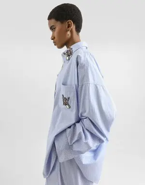 Dolce & Gabbana Striped Poplin Shirt - Multicolor