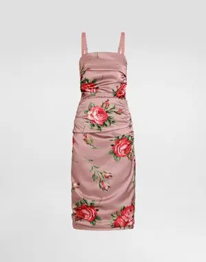 Print Satin Dresses