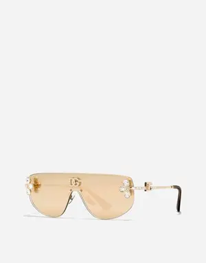 Dolce & Gabbana Crystal Embellished Sunglasses - Gold