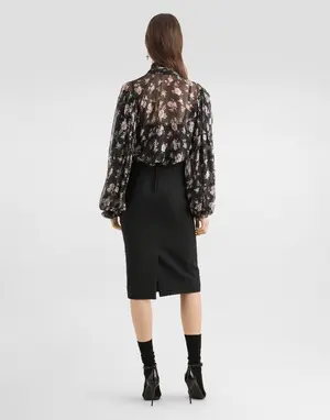 Dolce & Gabbana Rachel Basketweave Straight Skirt
