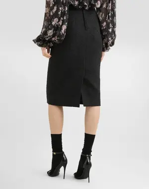 Dolce & Gabbana Rachel Basketweave Straight Skirt