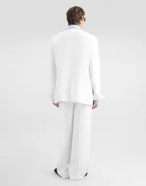 Dolce & Gabbana Linen Canvas Trousers - White