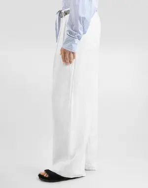 Dolce & Gabbana Linen Canvas Trousers - White