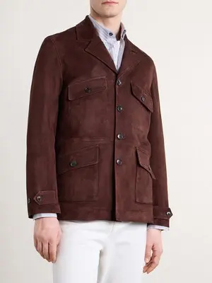 Paul Smith Suede Field Jacket - Brown