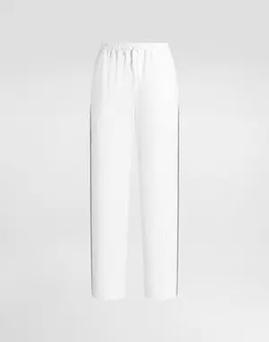 Dolce & Gabbana Structured Fabric Trousers White