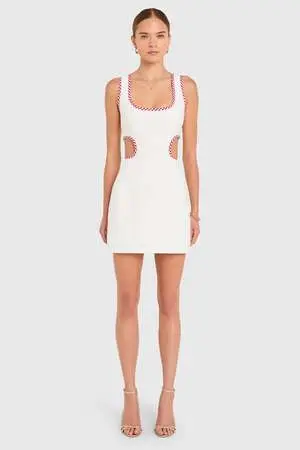 Amanda Uprichard Beeba Mini Dress - Ivory Red