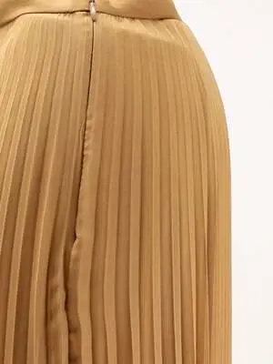 Max Mara Pleated Wide Leg Trousers - Brown