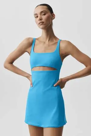 Alo Yoga Slice Tennis Dress Azure Blue