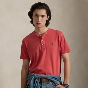 Washed Cotton Henley Shirts